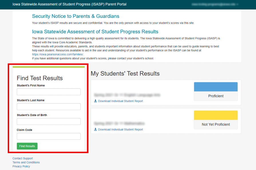 View Your Student's ISASP Scores – Clear Lake CSD
